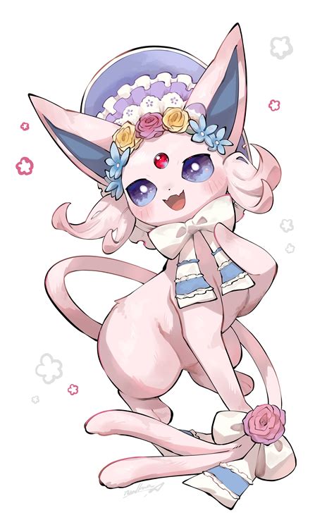 Espeon Botanical Easter Danbooru