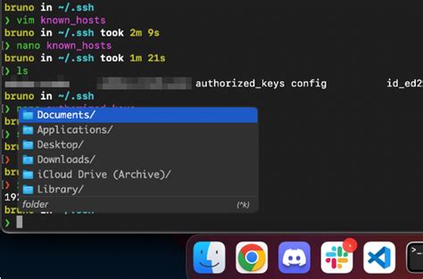 bug ssh from linux to mac and initialises and displays