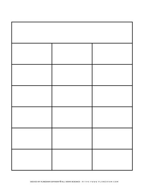 Graphic Organizer Templates Three Columns Chart Planerium In 2024