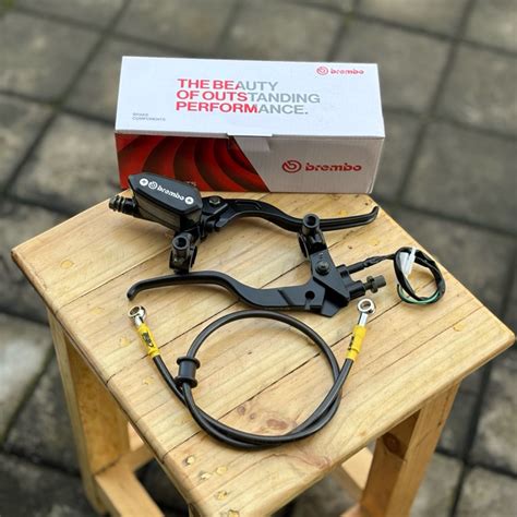 Jual Master Rem Oval Kotak Hitam Set Selang Rem Tad 76 Cm Shopee
