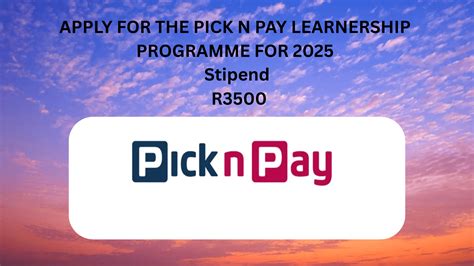 Pick N Pay Learnership Programme Myjoblocatecom
