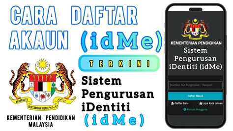 Cara Daftar Idme Id Pengguna Sistem Pengurusan Identiti Idme Untuk