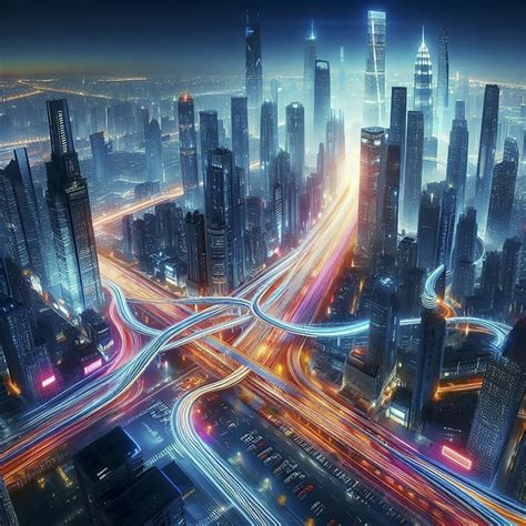 Download Ai Generated City Illuminated Royalty Free Stock Illustration Image Pixabay