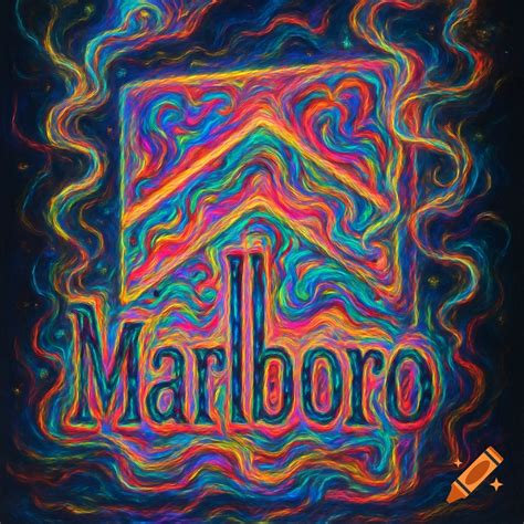 A Trippy Psychedelic Rendition Of The Marlboro Cigarette Logo