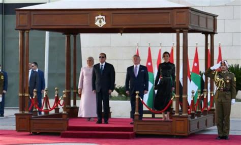 Egyptian President Sisi First Lady Received By King Abdullah Ii Queen