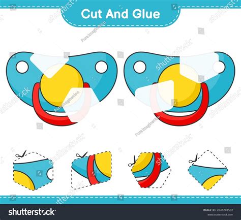 Cut Glue Cut Parts Pacifier Glue Stock Vector Royalty Free 2045203532 Shutterstock