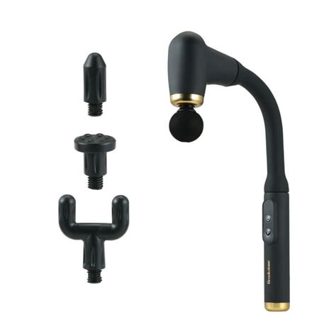 Brookstone Cordless Hot And Cold Percussion Deep Tissue Massager Gun 6 Intensity Levels