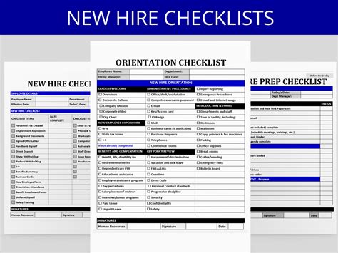 Onboarding Checklist Templates New Hire Employee Checklists Etsy