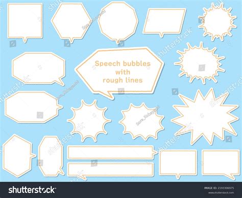 Angular Speech Bubble Set Drawn Rough Stock Vector Royalty Free 2193306975 Shutterstock