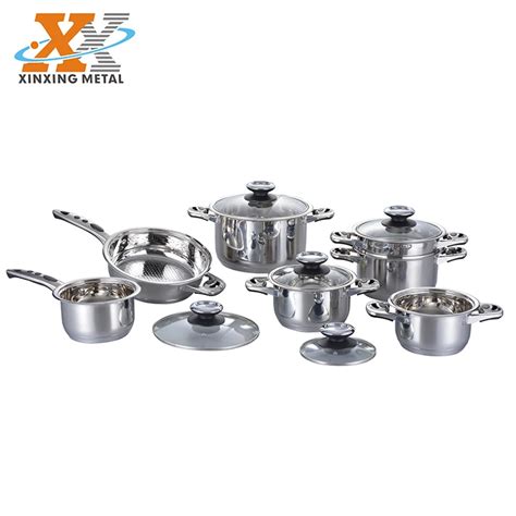 Newest Style Culinary Comforts Kitchen Cookware Sets Stainless Steel