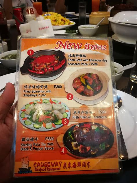 Menu At Mr Chow Seafood Restaurant Acropolis Quezon City 8th