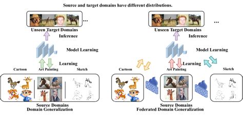 comparison of domain generalization task left and fdg task right