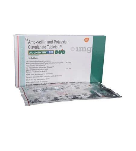 Augementin 1000mg Duo Amoxycilin And Potassium Clavulante At ₹ 1000