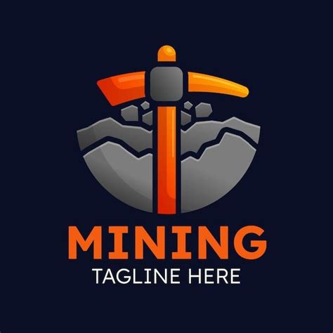 Free Vector Gradient Mining Logo Template In 2024 Mining Logo