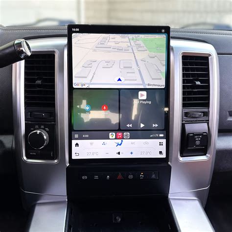 Tesla Touch Screen Radio Dodge Ram Carplay Screen Upgrade