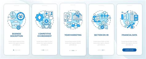 Blue Onboarding Mobile App Screen Showcasing The Benefits Of Business