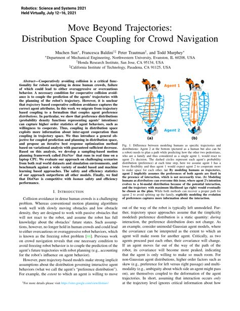 Pdf Move Beyond Trajectories Distribution Space Coupling For Crowd