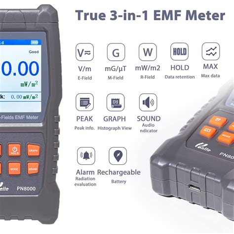 Buy Poniie Rechargeable Rf Digital Multi Fields Emf Meter Electric