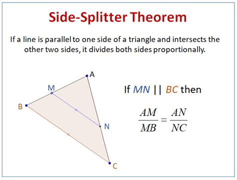 Side Splitter Theorem Examples Solutions Videos Worksheets Activities