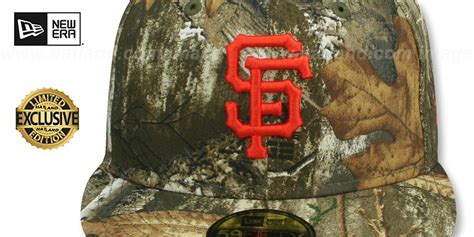 San Francisco Giants Mlb Team Basic Realtree Camo Fitted Hat