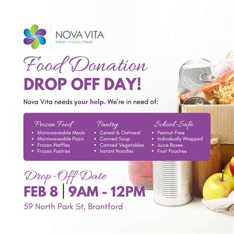 Nova Vita Food Donation Drop Off Day Nova Vita