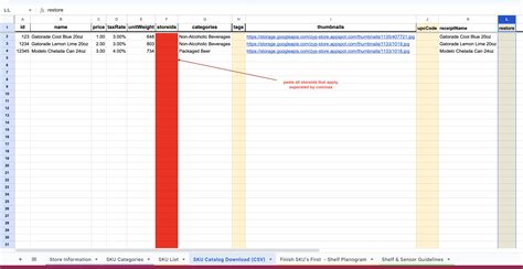 bulk import export and audit log sku catalog zippin