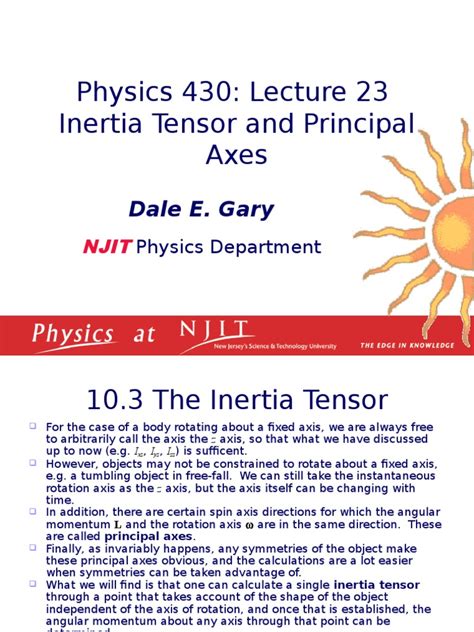 physics430 lecture23 pdf rotation around a fixed axis eigenvalues