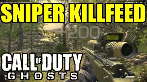 Cod Ghosts Sniper Killfeed 5 On Screen Quadfeed Headshot Youtube
