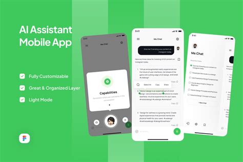 Ai Assistant App Mechat Figma Design Prime Access