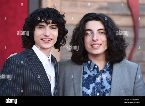 Cast Member Finn Wolfhard Left And His Brother Nick Wolfhard Arrive