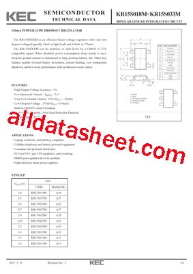 Kr15s025m Datasheet Pdf Kec Korea Electronics