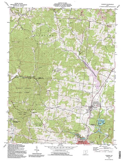 Hamden Topographic Map 1 24 000 Scale Ohio