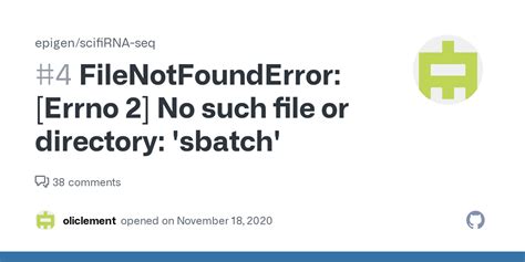 Filenotfounderror Errno 2 No Such File Or Directory Sbatch