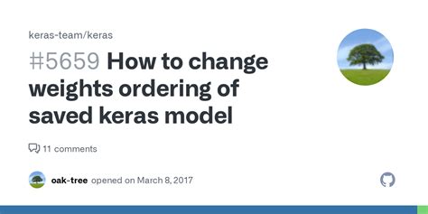 How To Change Weights Ordering Of Saved Keras Model Issue 5659 Keras Team Keras GitHub