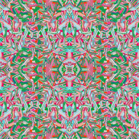 Premium Vector Psychedelic Abstract Kaleidoscope Seamless Pattern
