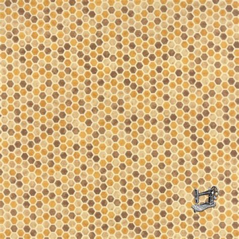 1 2 Yd Bee Creative Honeycombs By Deb Strain For Moda Fabrics 19757 11 Tonal Honey By