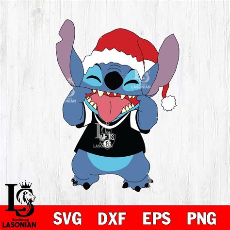 Brooklyn Nets Christmas Stitch Disney Lasoniansvg