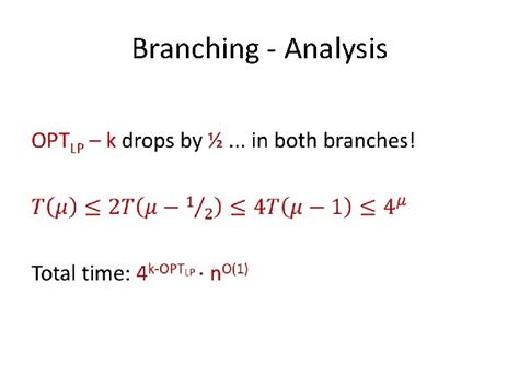 Linear Programming And Parameterized Algorithms Linear Programming N