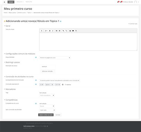 Manual do Professor – Moodle – NSL