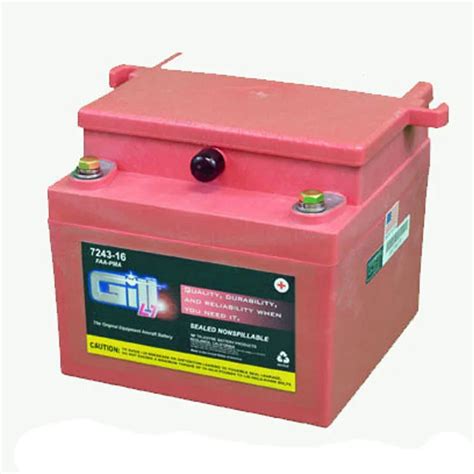 Gill Sealed Lead Acid Aircraft Battery 24v 7243 16
