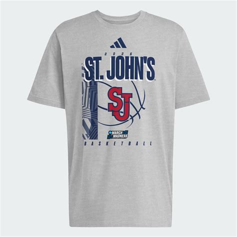 Adidas St Johns Red Storm March Madness M Fresh Ss Tee Grey Free