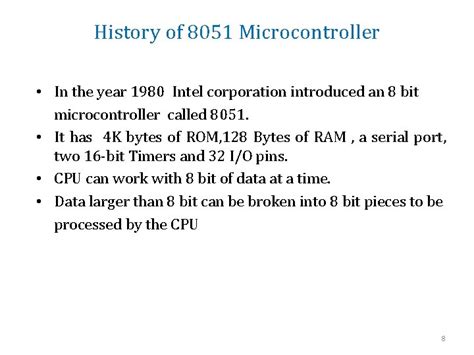 8051 Microcontroller Features And Its Applications By Prof