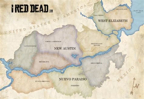 Red Dead Redemption Towns And Locations Map