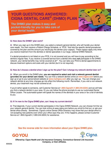 Fillable Online Cigna Dental Care Dhmo Plan Fax Email Print Pdffiller