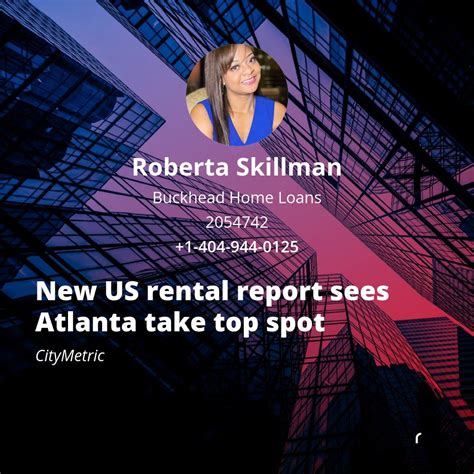 Roberta Skillman On Linkedin New Us Rental Report Sees Atlanta Take