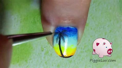 Beach Nail Art Tutorial Tree