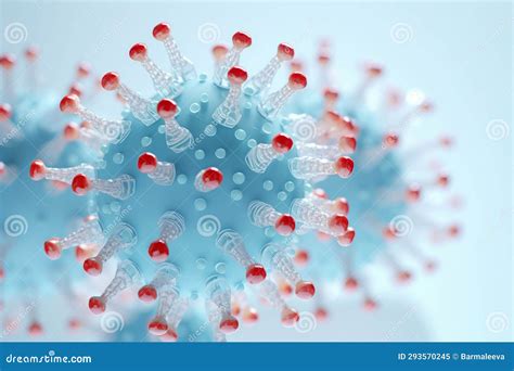 Virus Molecule Model With Beautiful Structure On A Light Background