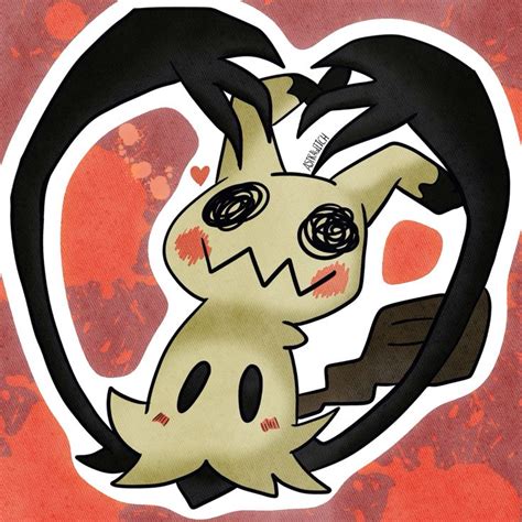 Mimikyu Heart Sticker Pokémon Mimikyu Pokemon Cute Pokemon