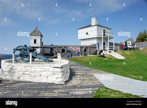 Fort Mackinac Block House Mackinac Island Lake Huron Michigan Usa