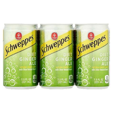 Schweppes Diet Ginger Ale 7 5 Fl Oz 6 Count Shoprite